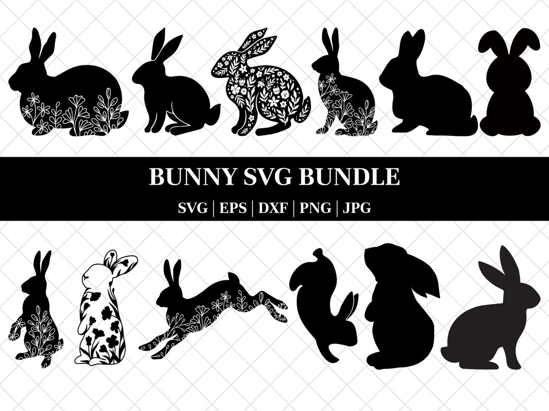 Easter Bunny Shape Svg,rabbit Dxf,bunny Shape Svg,outline Bunny Svg ...