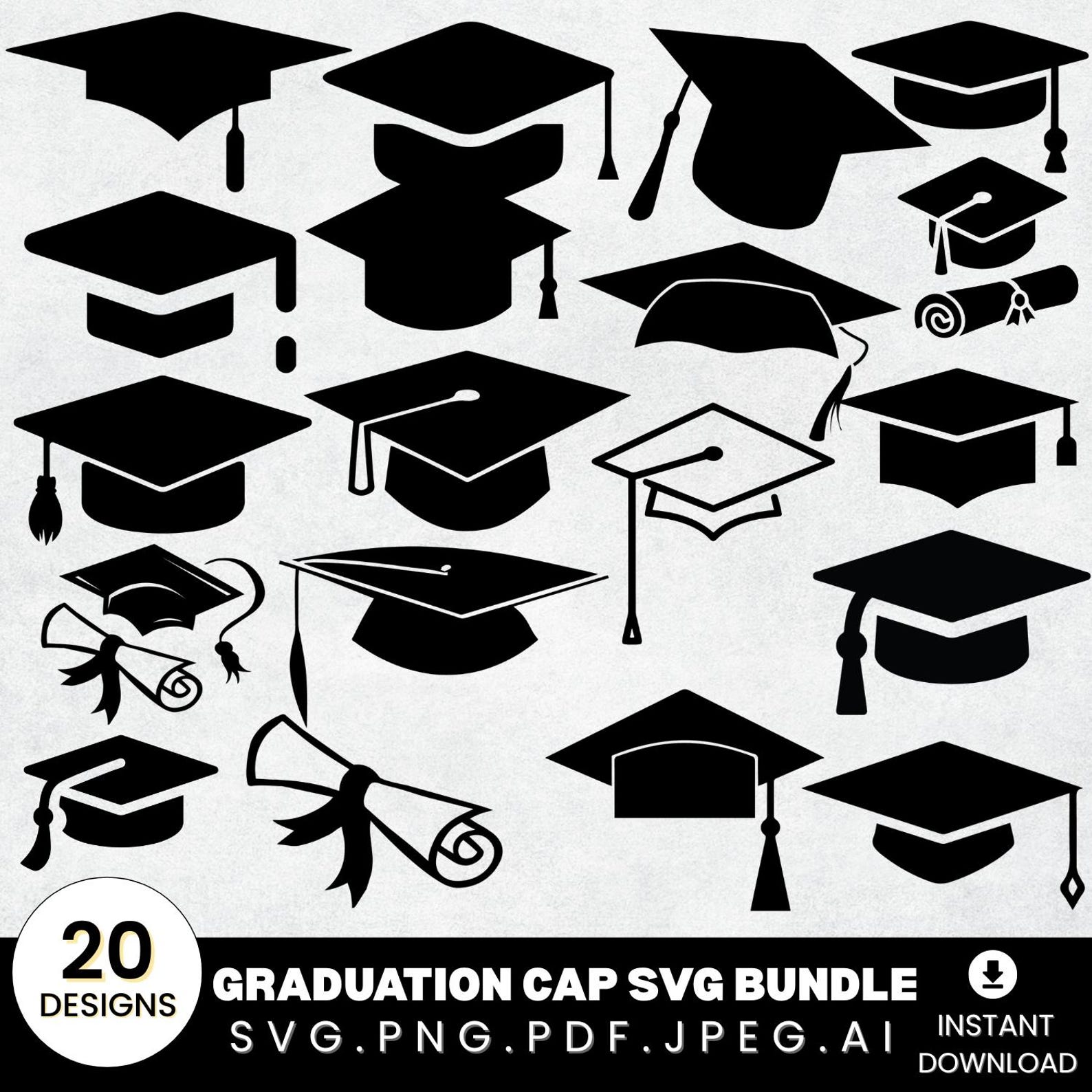 Graduation Cap Svg, Graduation 2025 Svg, Graduation Cap Silhouette ...