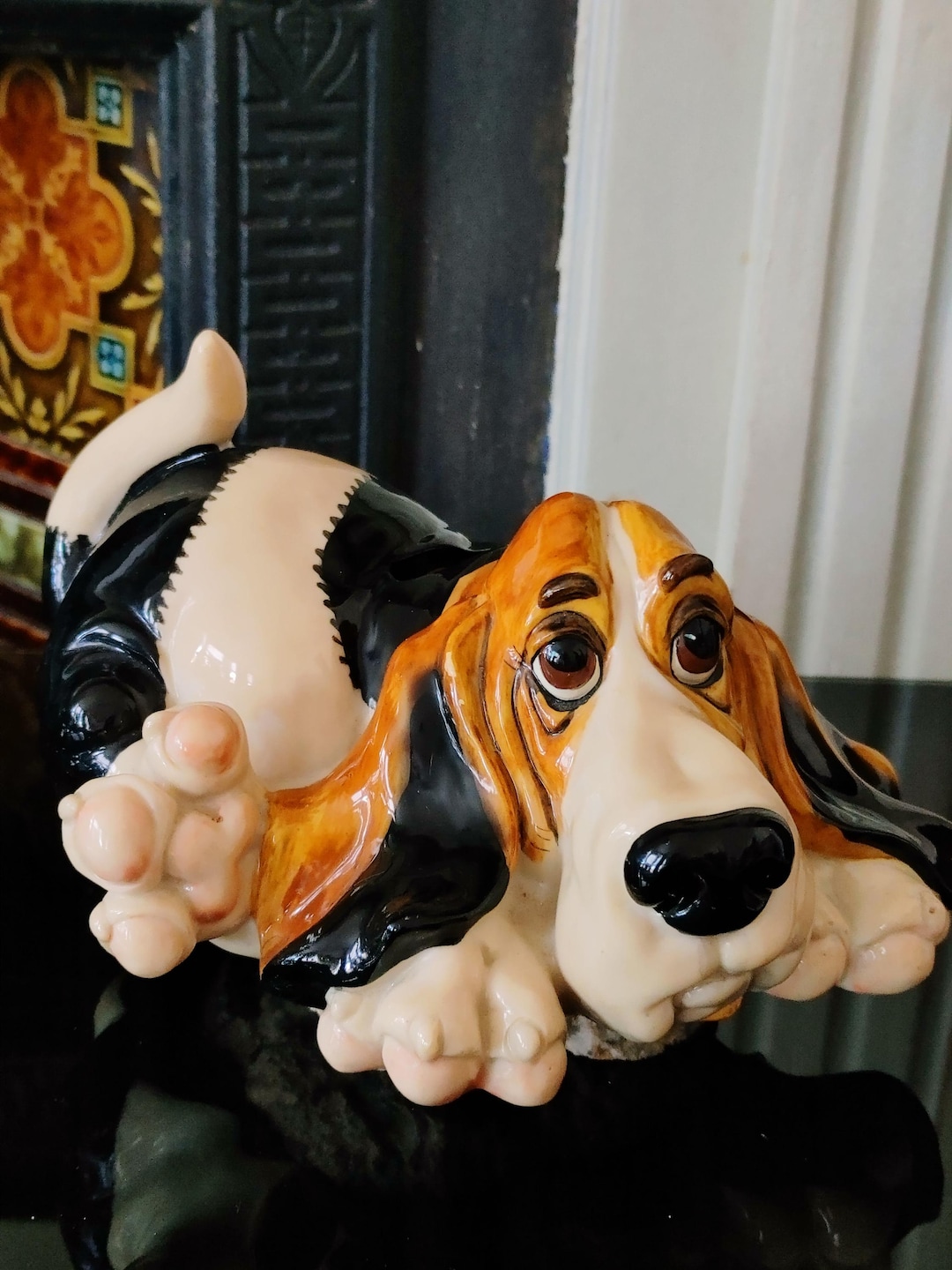 Figurine Money Box of a Basset Hound, Sad Eye Dog Banks - Etsy