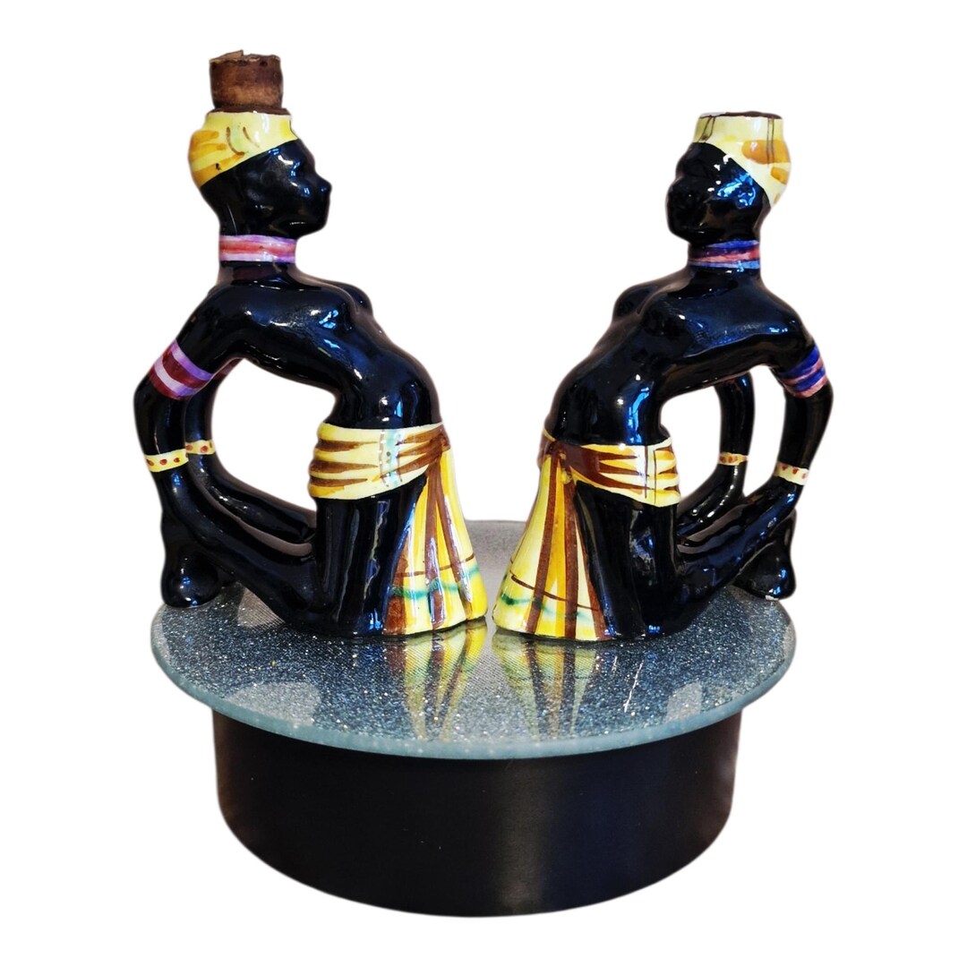 Vintage 1960s Drioli Marmaca African Female Liqueur Bottle Candlestick ...