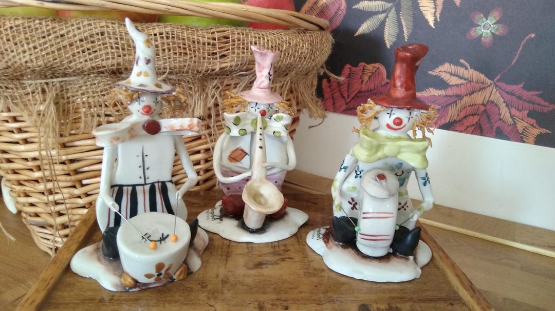 Vintage Capodimonte Spaghetti Haired Clown Bands Sign Meneghetti - Etsy