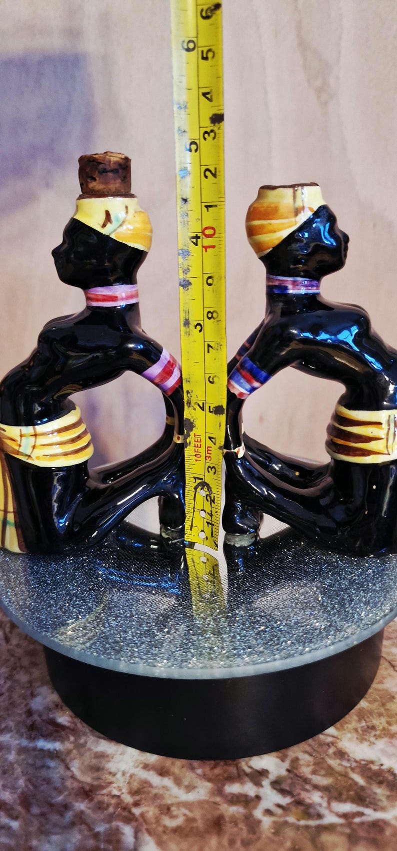 Vintage 1960s Drioli Marmaca African Female Liqueur Bottle Candlestick ...