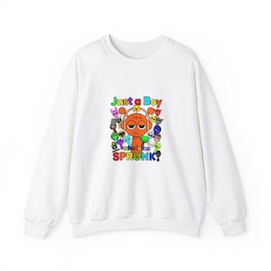 Sprunki Oren Just A Boy Who Loves Sprunki Sweatshirt Gaming Enthusiast ...