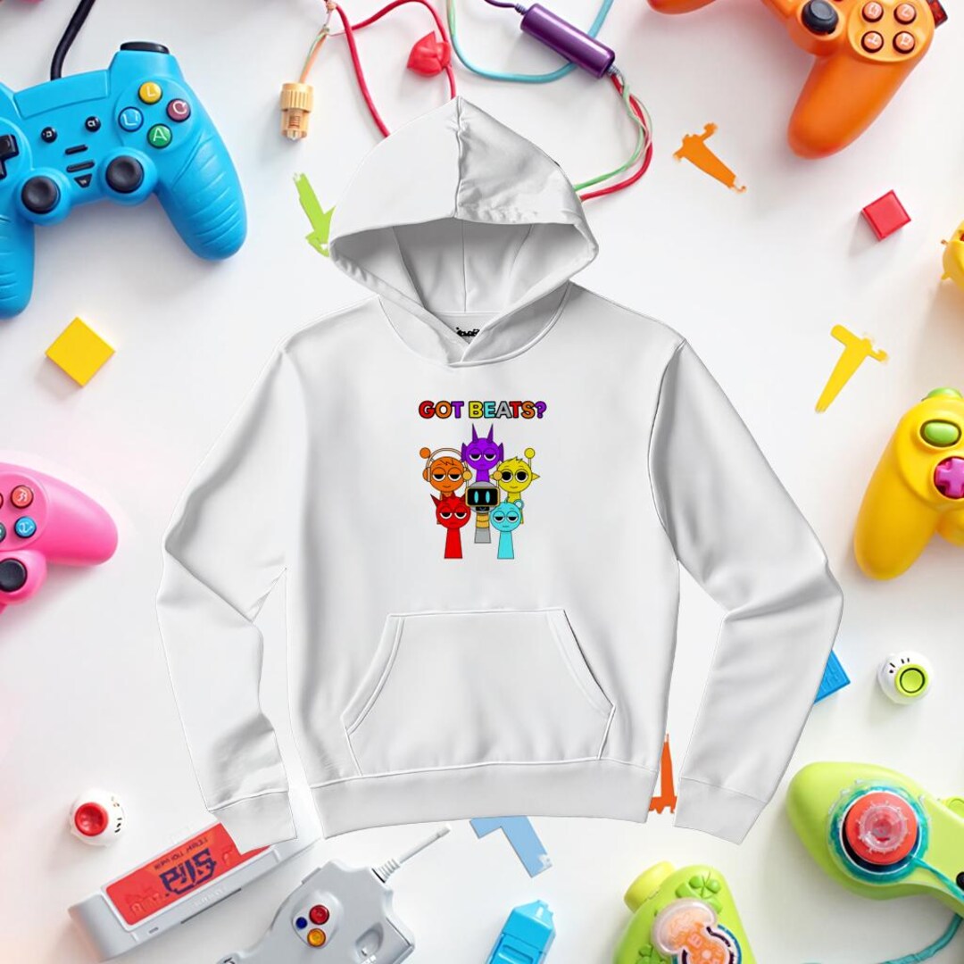 Sprunki Oren, Raddy, Durple, Simon, Sky, Fun Bot Got Beats Hoodie ...