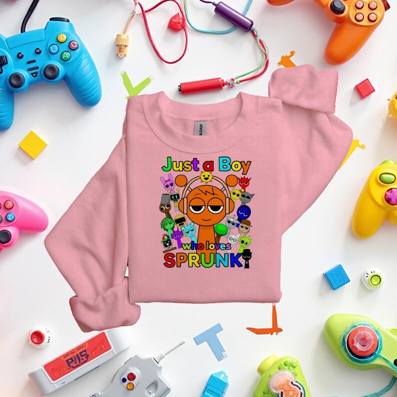Sprunki Oren Just A Boy Who Loves Sprunki Sweatshirt Gaming Enthusiast ...