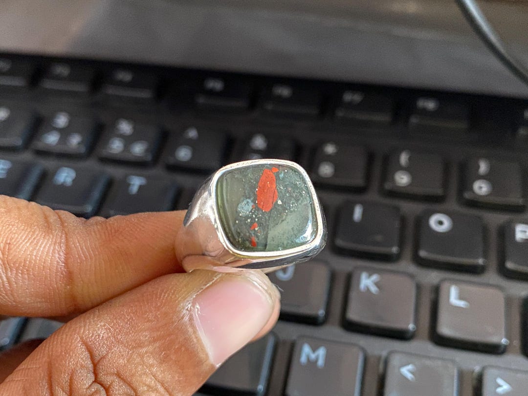 Handmade Sterling Silver Bloodstone Signet Ring • Men's Statement ...