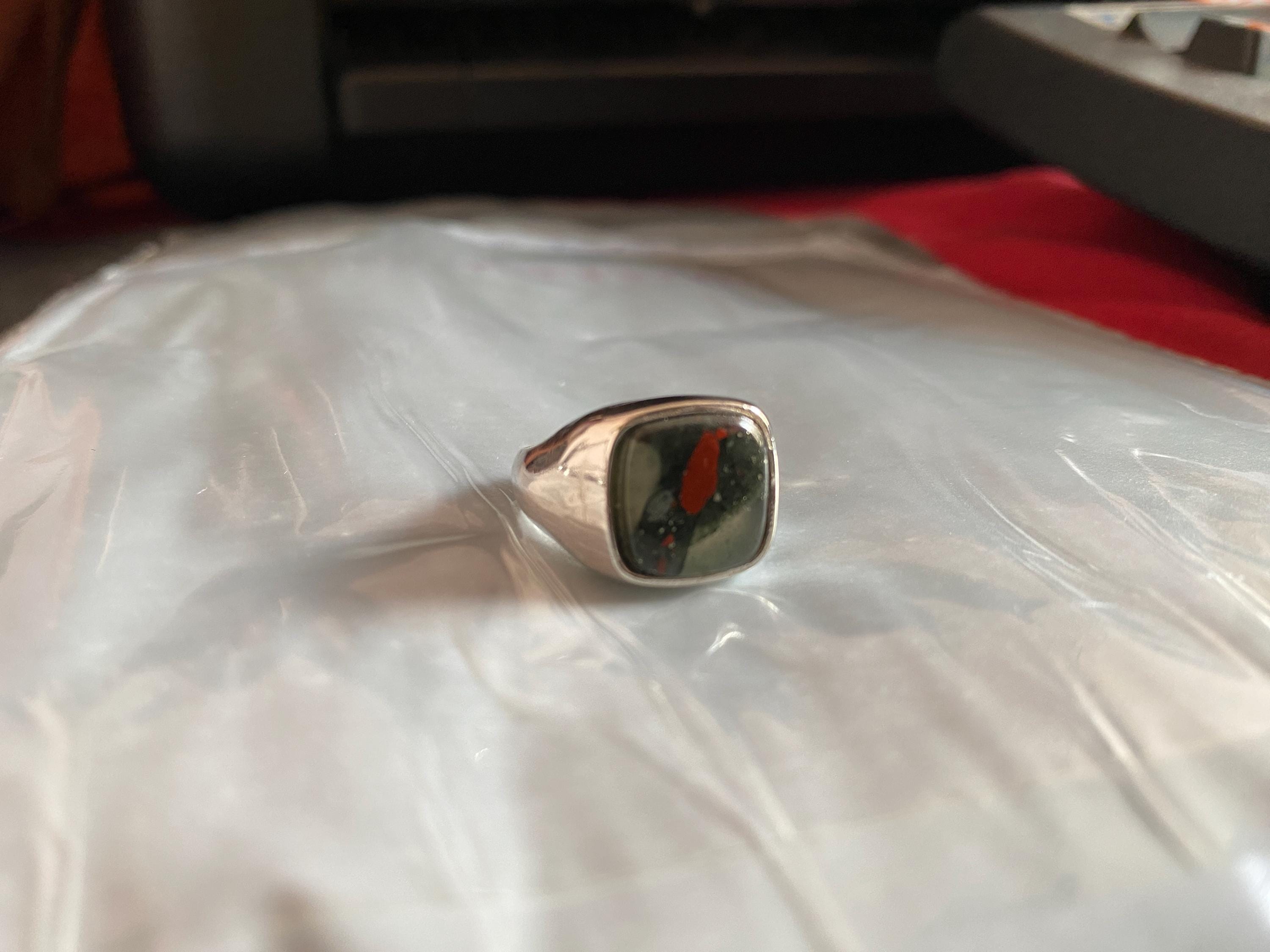 Handmade Sterling Silver Bloodstone Signet Ring • Men's Statement ...