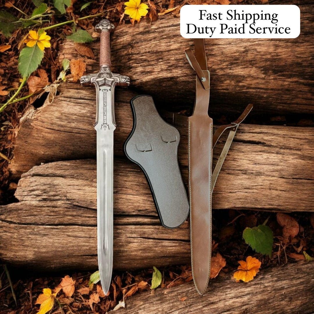 Conan the Barbarian Sword Replica W Sheath & Display Plaque | Fantasy ...