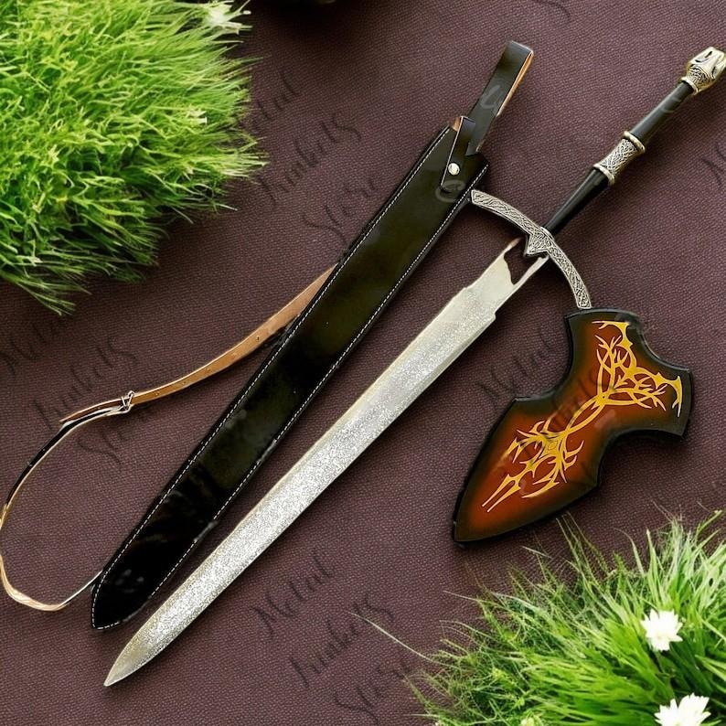 Witch King of Angmar Sword | Dark Fantasy Nazgul Blade | Metal Display ...