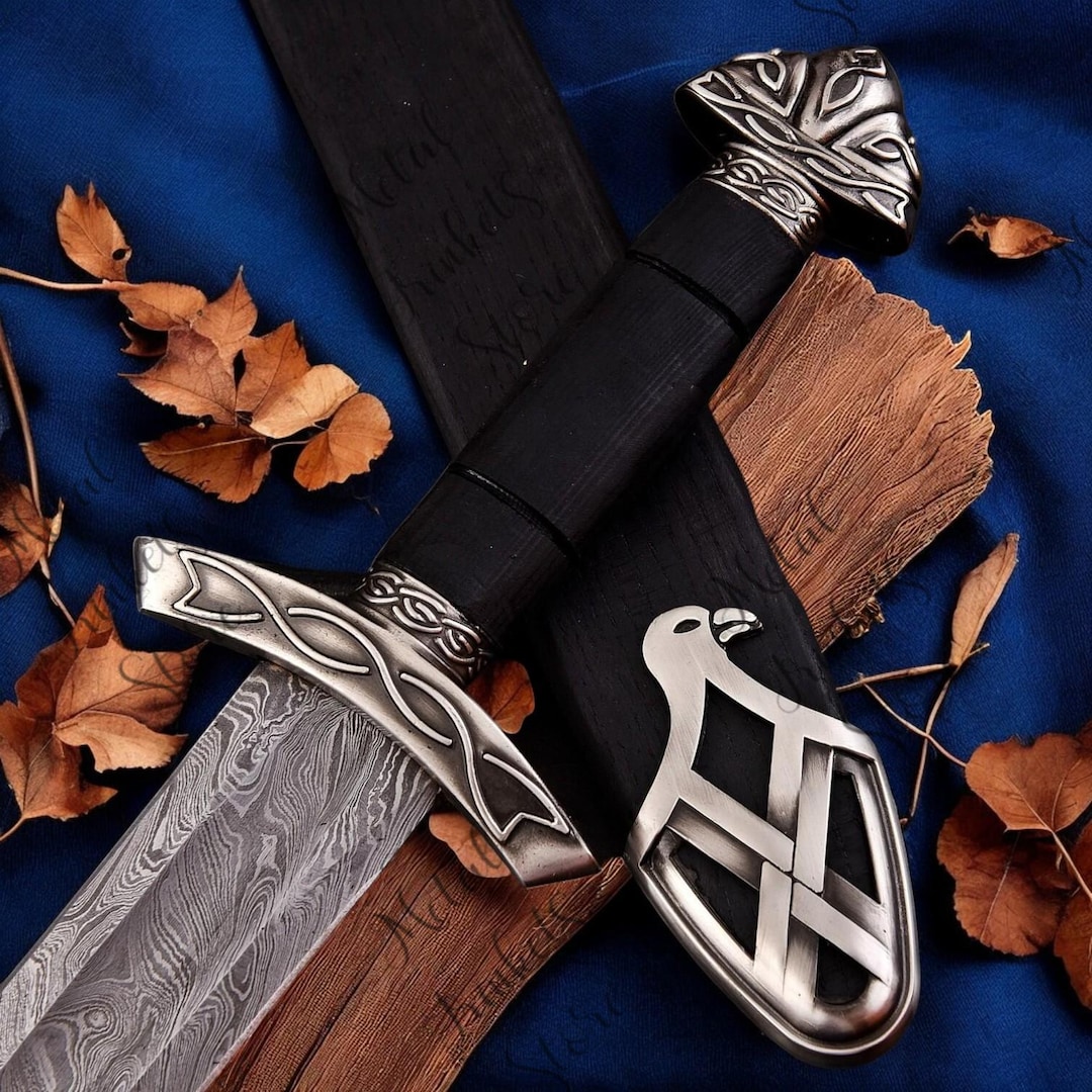 Northmen Damascus Steel Sword Viking Style Collectible | Norse Warrior ...