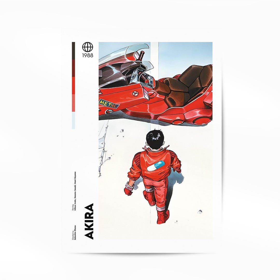 Akira Poster, Akira Print, Akira Wall Art , Vintage Retro Art, Poster ...