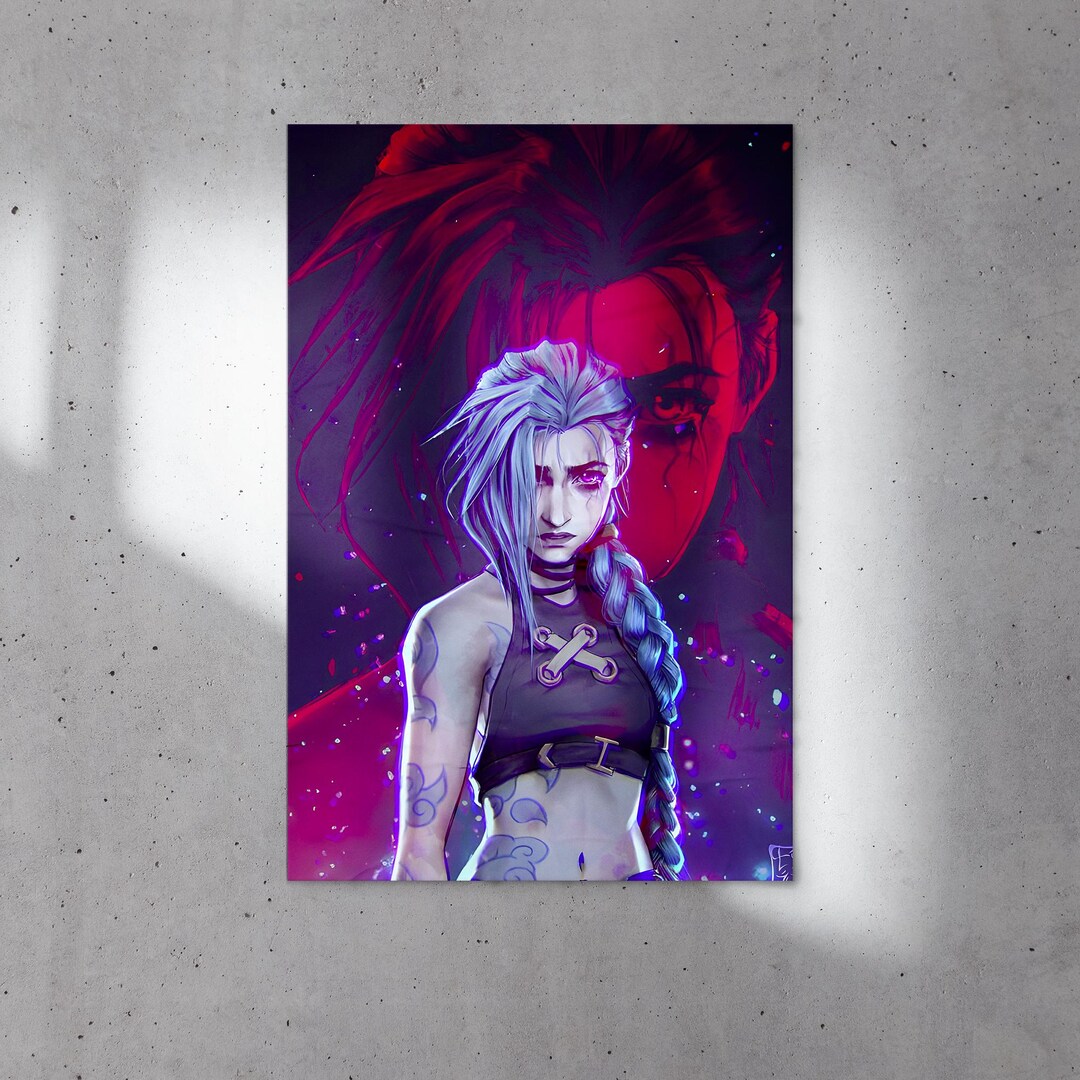 Arcane Poster, Jinx Anime Poster, Arcane Wall Art, Arcane Netflıx Jinx ...