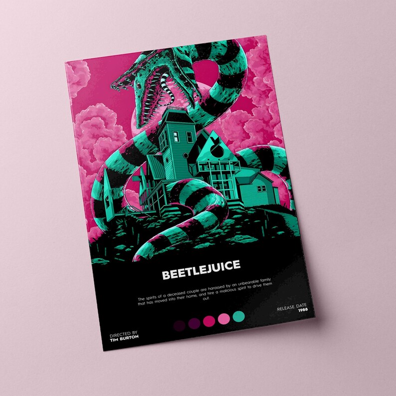 Beetlejuice Poster, Beetlejuice Print, Beetlejuice Wall Art ...