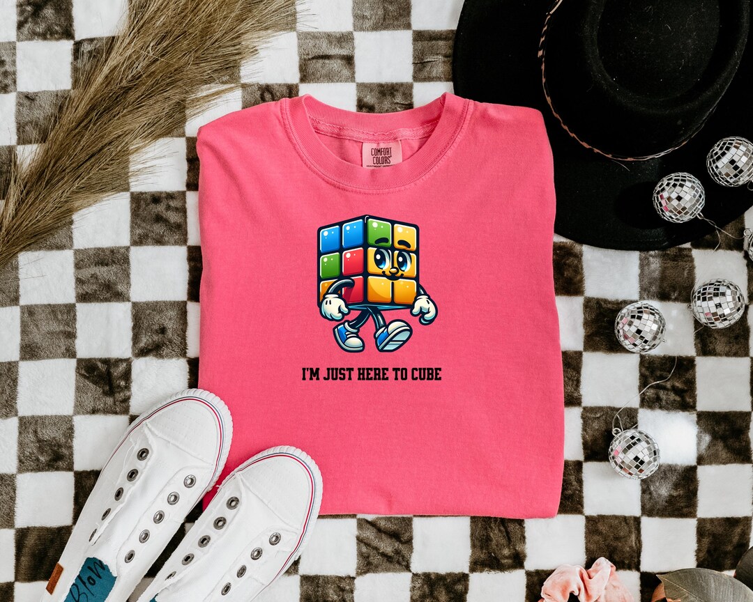 Rubiks Cube Im Just Here to Cube Unisex Garment-dyed T-shirt, Rubiks ...