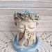 Candle in Gypsum Pots Gypsum Girl Gypsum Art Home Decor Handmade Gift ...