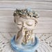 Candle in Gypsum Pots Gypsum Girl Gypsum Art Home Decor Handmade Gift ...