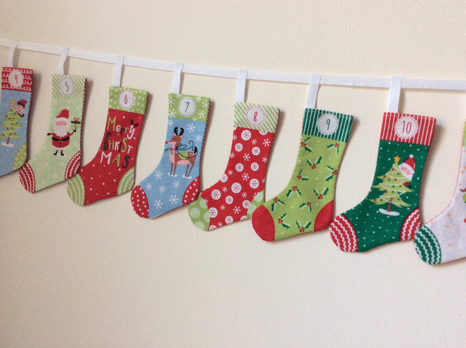 Stocking Advent Advent Calendar Christmas Stockings Advent - Etsy UK