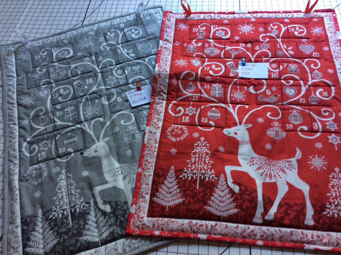 Christmas Advent Calendar Fabric Christmas Wall Hanging - Etsy UK