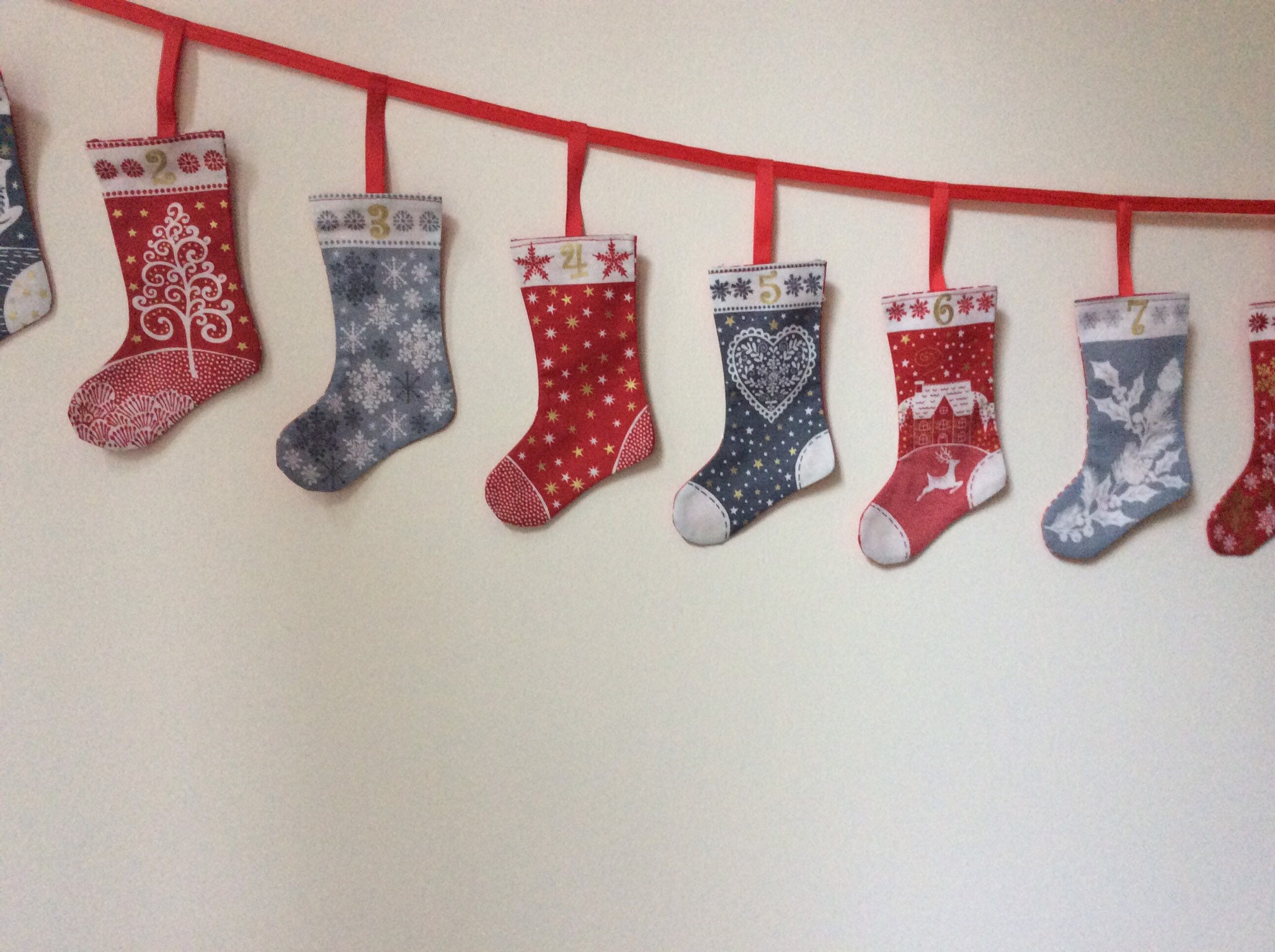 Stocking Advent Advent Calendar Christmas Stockings Advent - Etsy UK