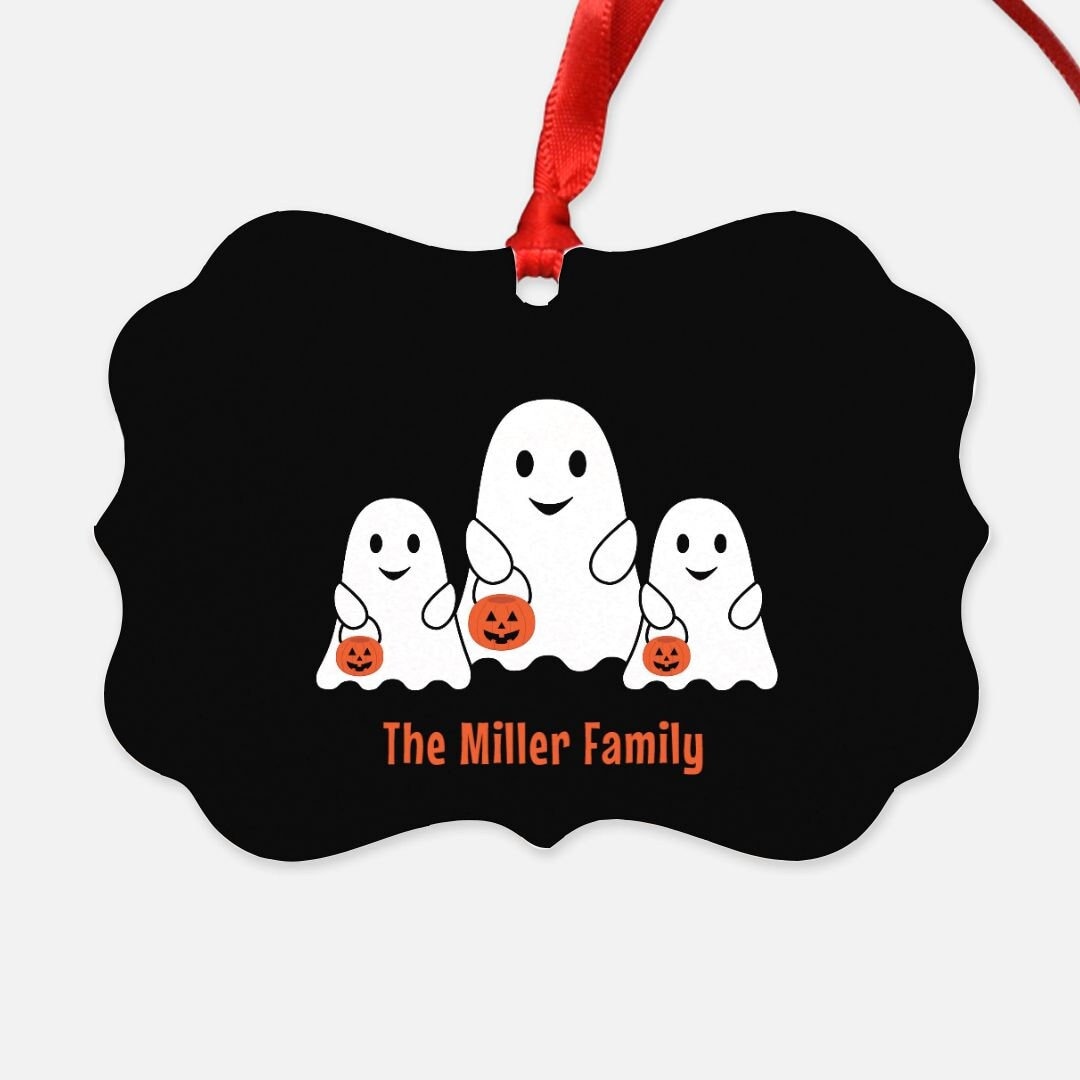 Personalized Ghost Family Halloween Tree Ornament - Etsy
