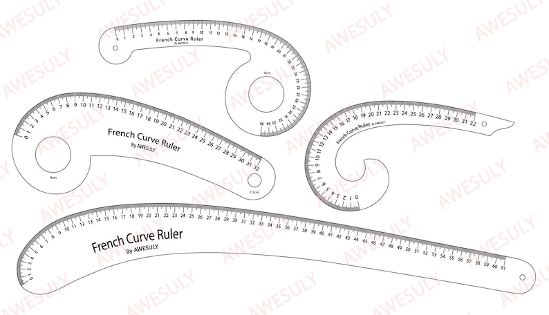 Adobe Illustrator French Curve Ruler Set | Digital and Printable Tools ...
