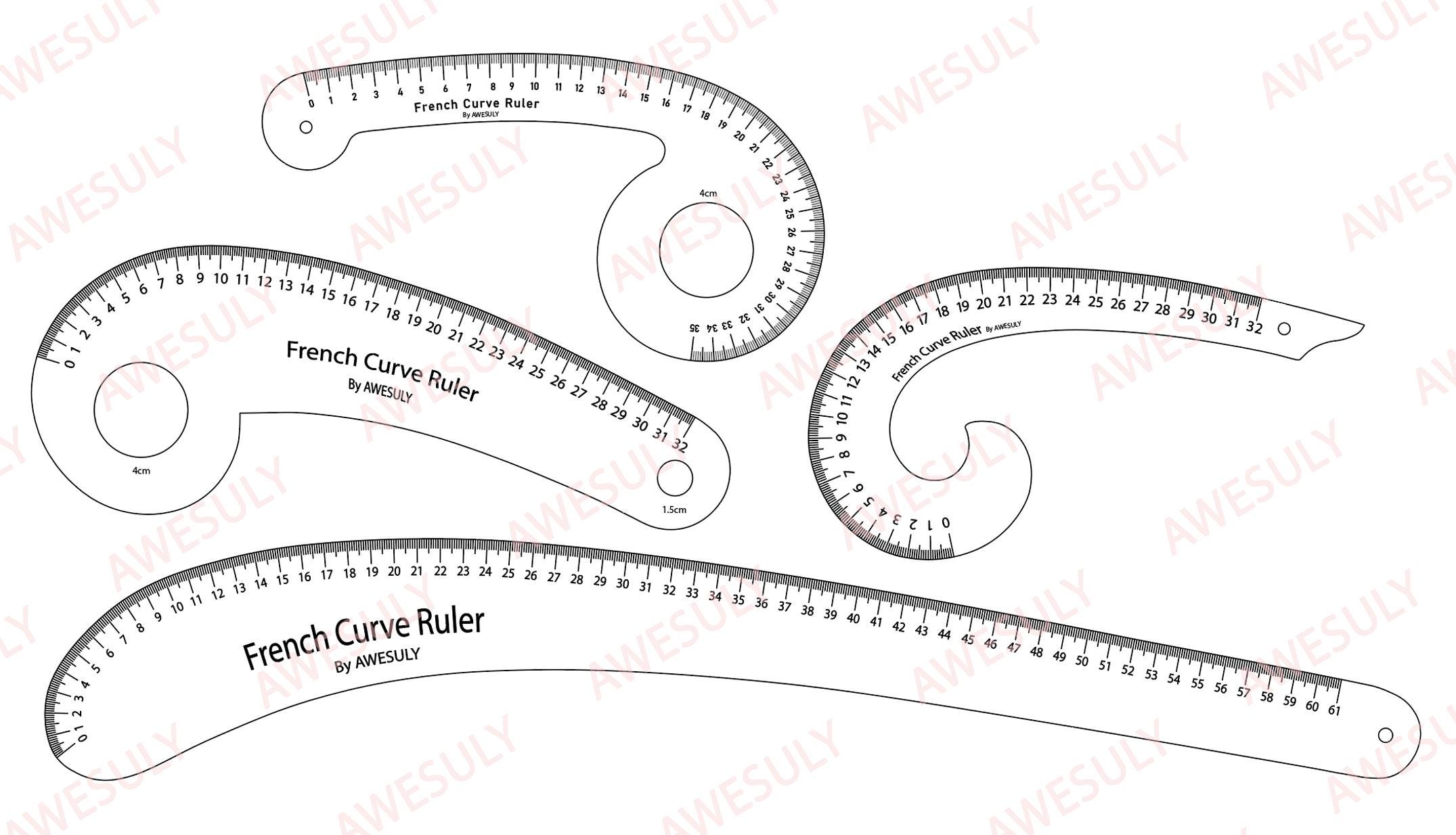Adobe Illustrator French Curve Ruler Set | Digital and Printable Tools ...