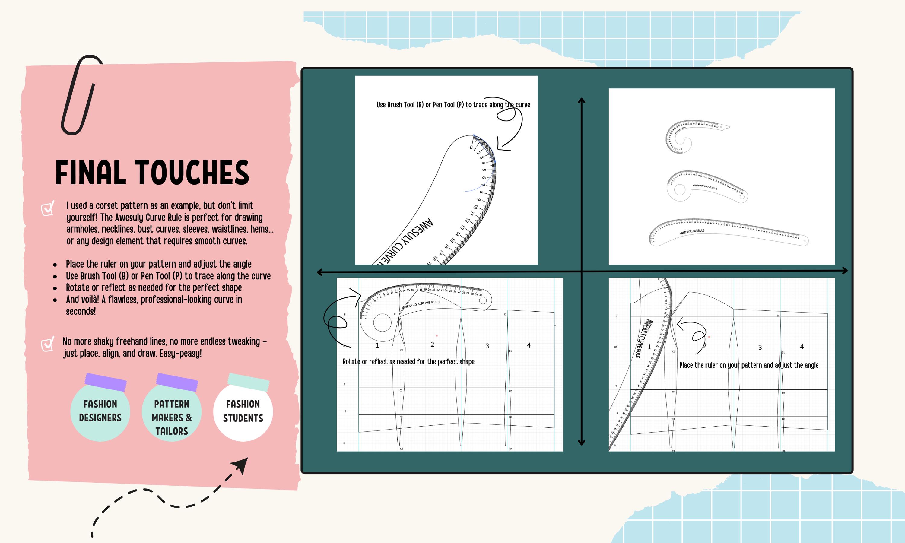 Adobe Illustrator French Curve Ruler Set | Digital and Printable Tools ...
