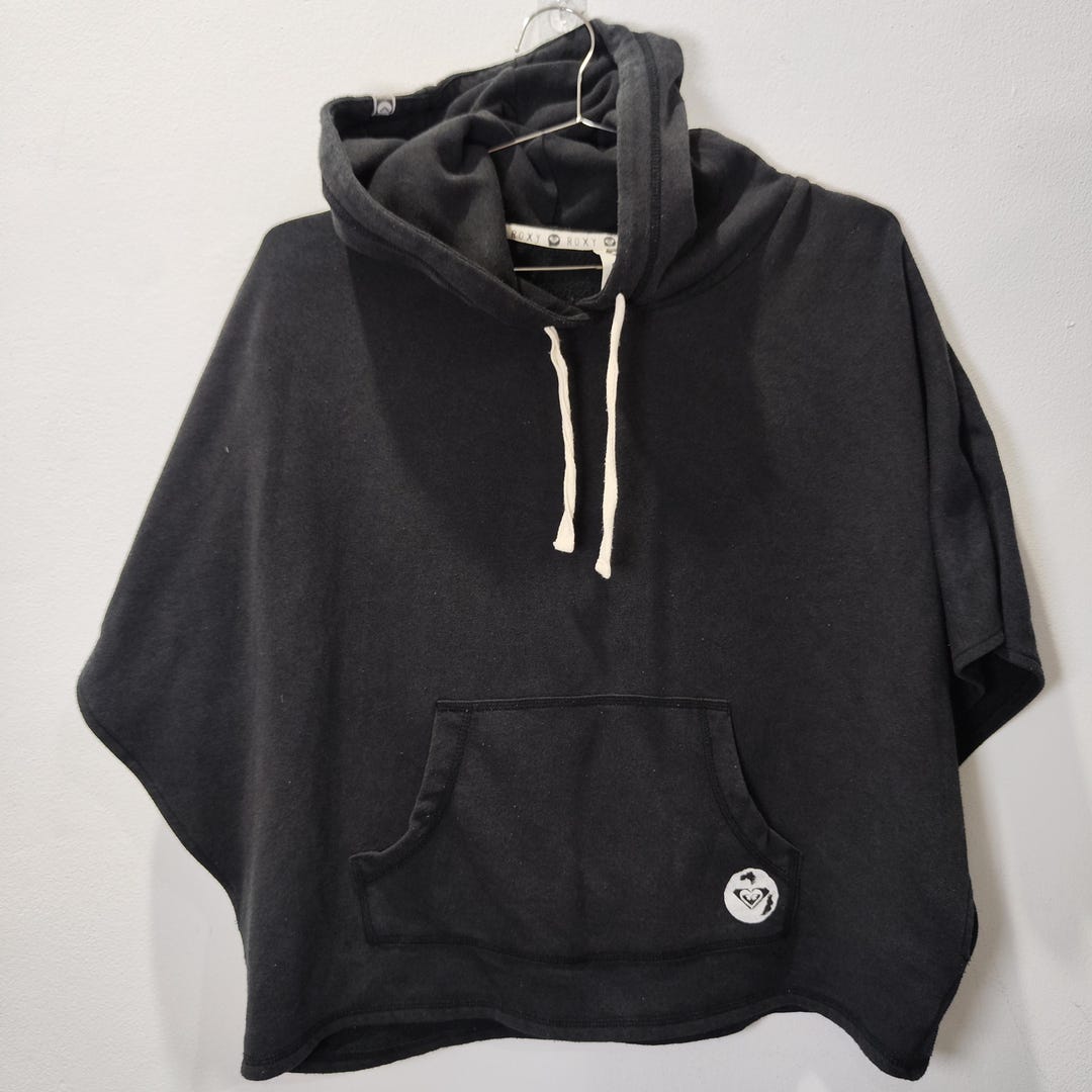 ROXY Men's Poncho Hoodie Skate Style Black XL - Etsy