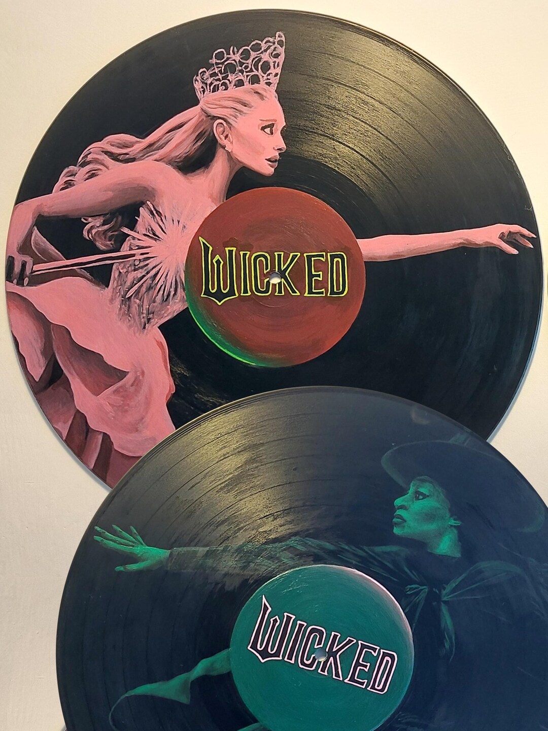 Wicked - Glinda/elphaba Double Vinyl Record Paintings - Etsy
