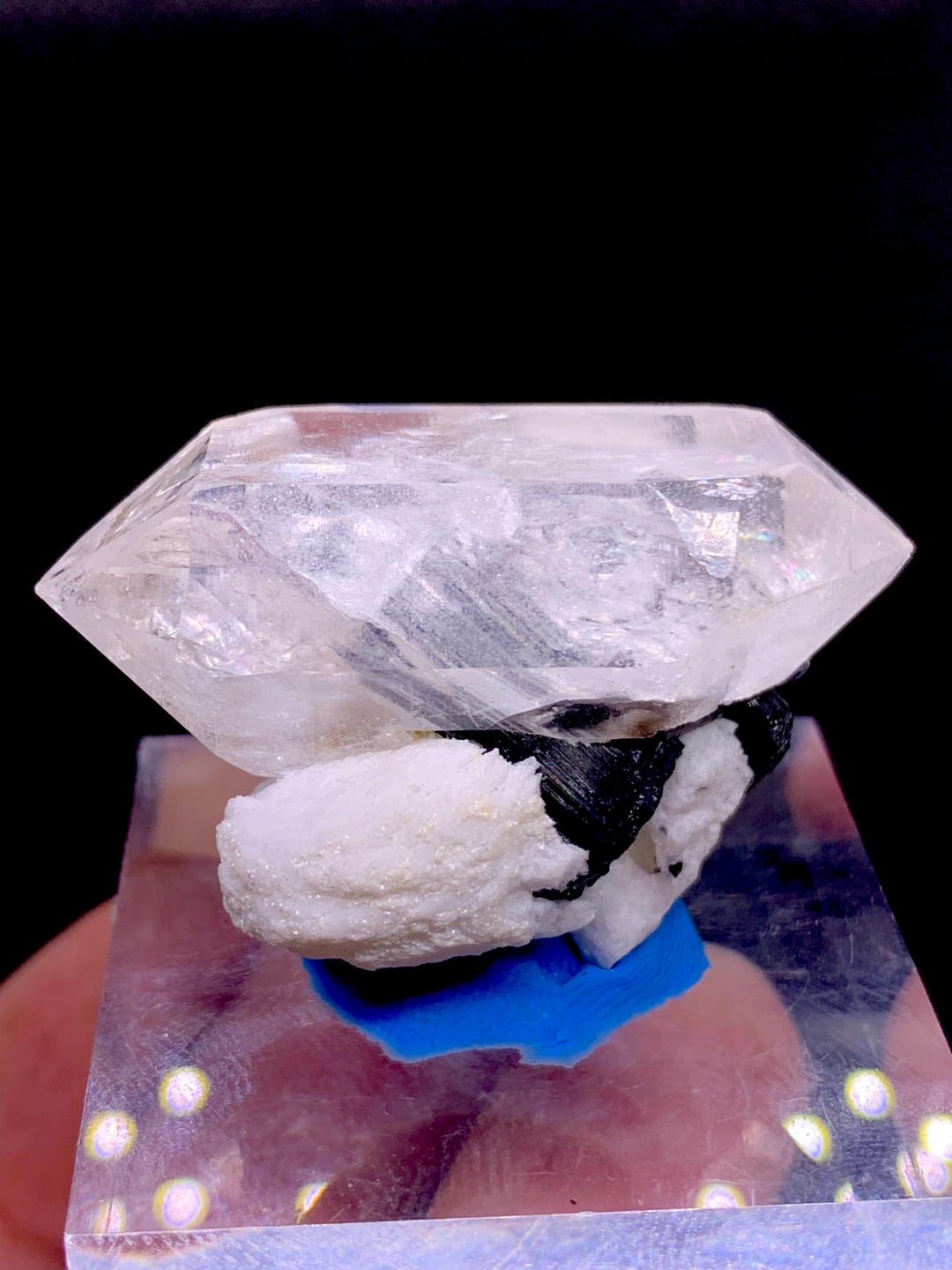 Double Terminated Quartz With Black Tourmaline Specimen - Etsy