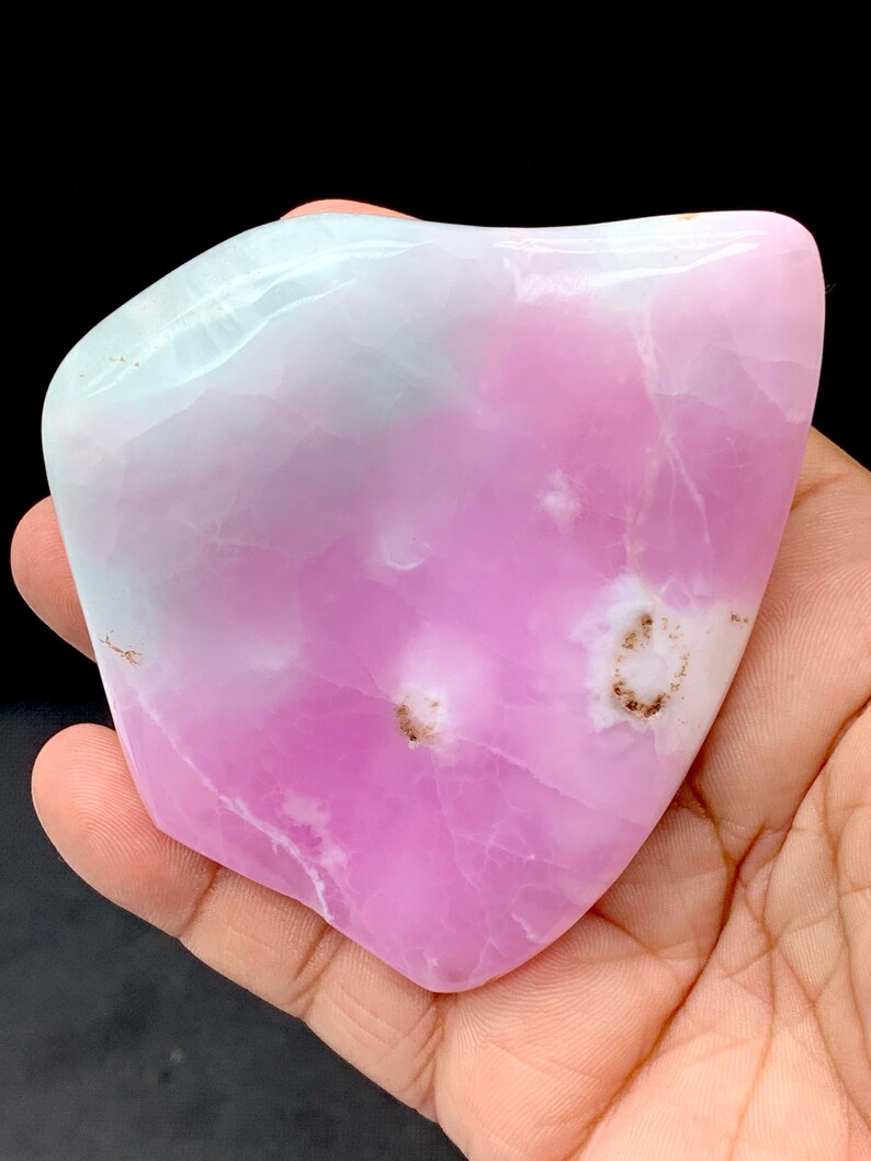 Rare Pink Aragonite With Caribbean Calcite Polished Freeform - Etsy New ...