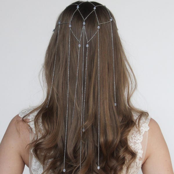 Drape Chain Hoop - Etsy UK