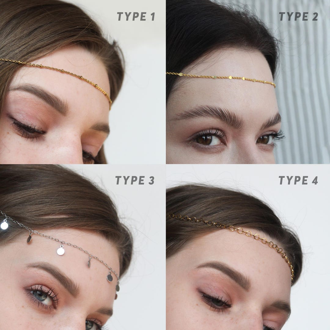 Dainty Forehead Chain, Minimalist Head Chain Jewelry, Elegant Boho ...