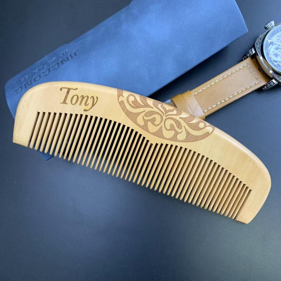 Custom Engraved Peach Wood Comb|personalized Natural Wooden Hair Comb ...