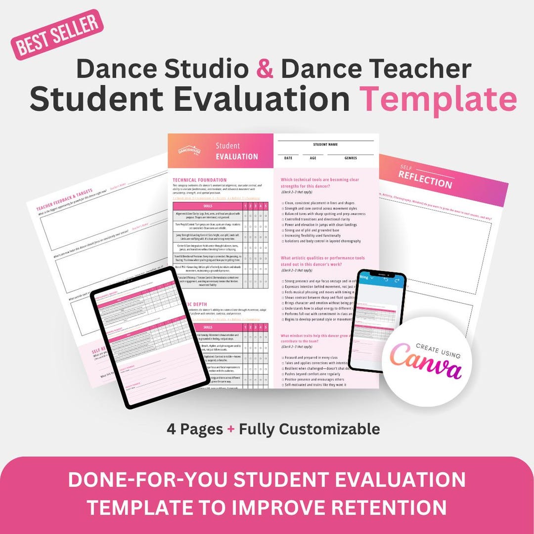 Editable Dance Student Evaluation Template | Technique & Artistry ...