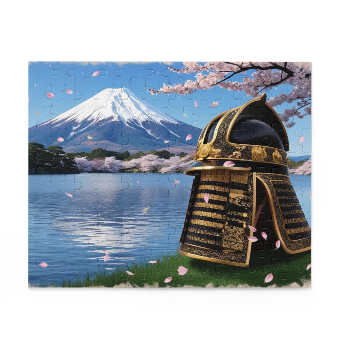 Japanese Kabuto Puzzle - Majestic Mount Fuji and Samurai Helmet Artwork ...