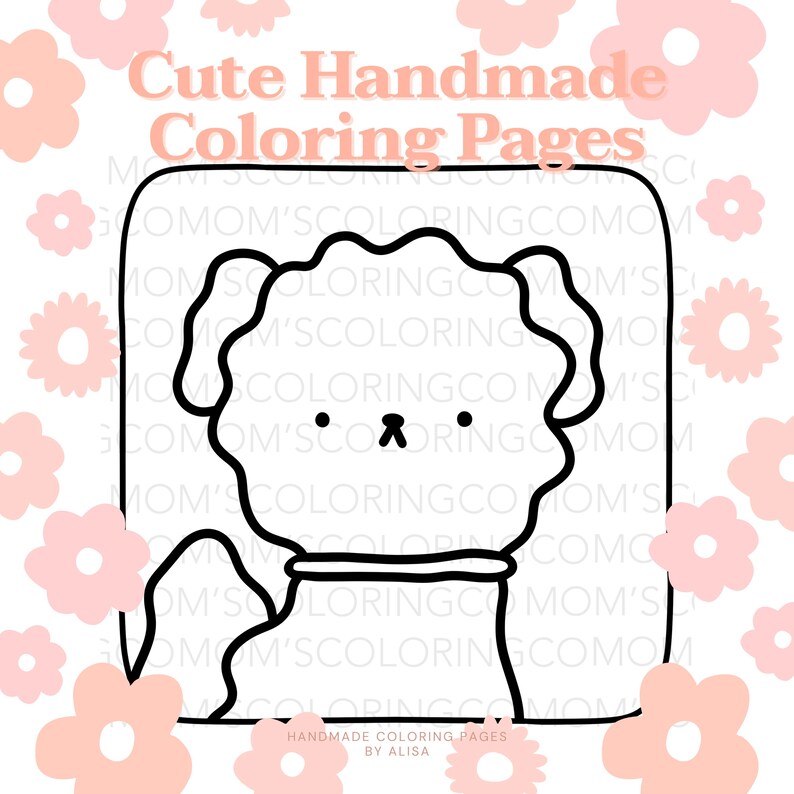 Roscoe the Dog Coloring Page | Printable | Good for Texture and Design ...