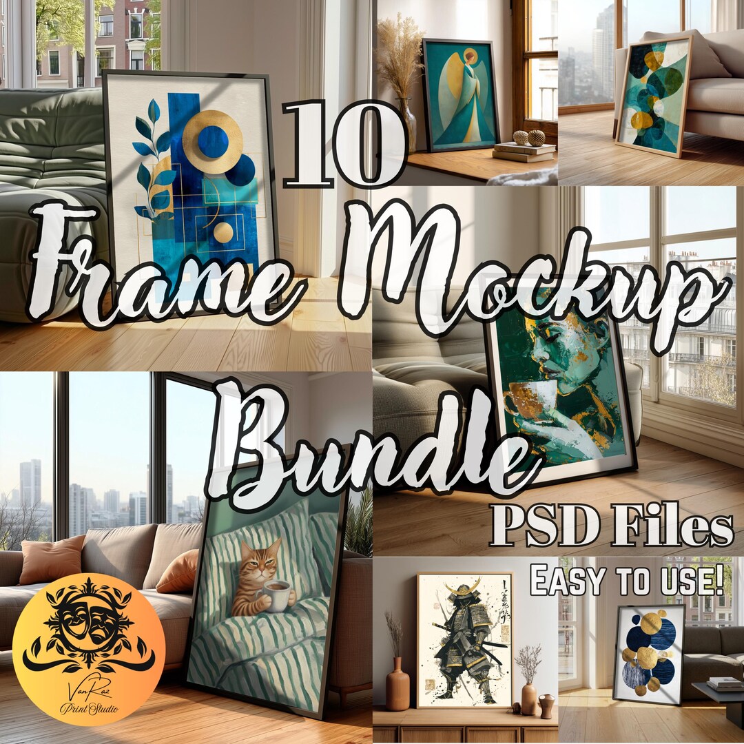 10 Frame Mockup Bundle Pack | ISO Ratio Art and Prints Display | Mockup ...