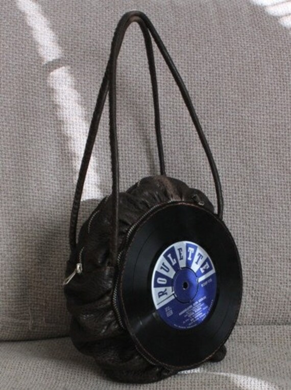 Items similar to Unique handmade vinyl record purse/handbag on Etsy