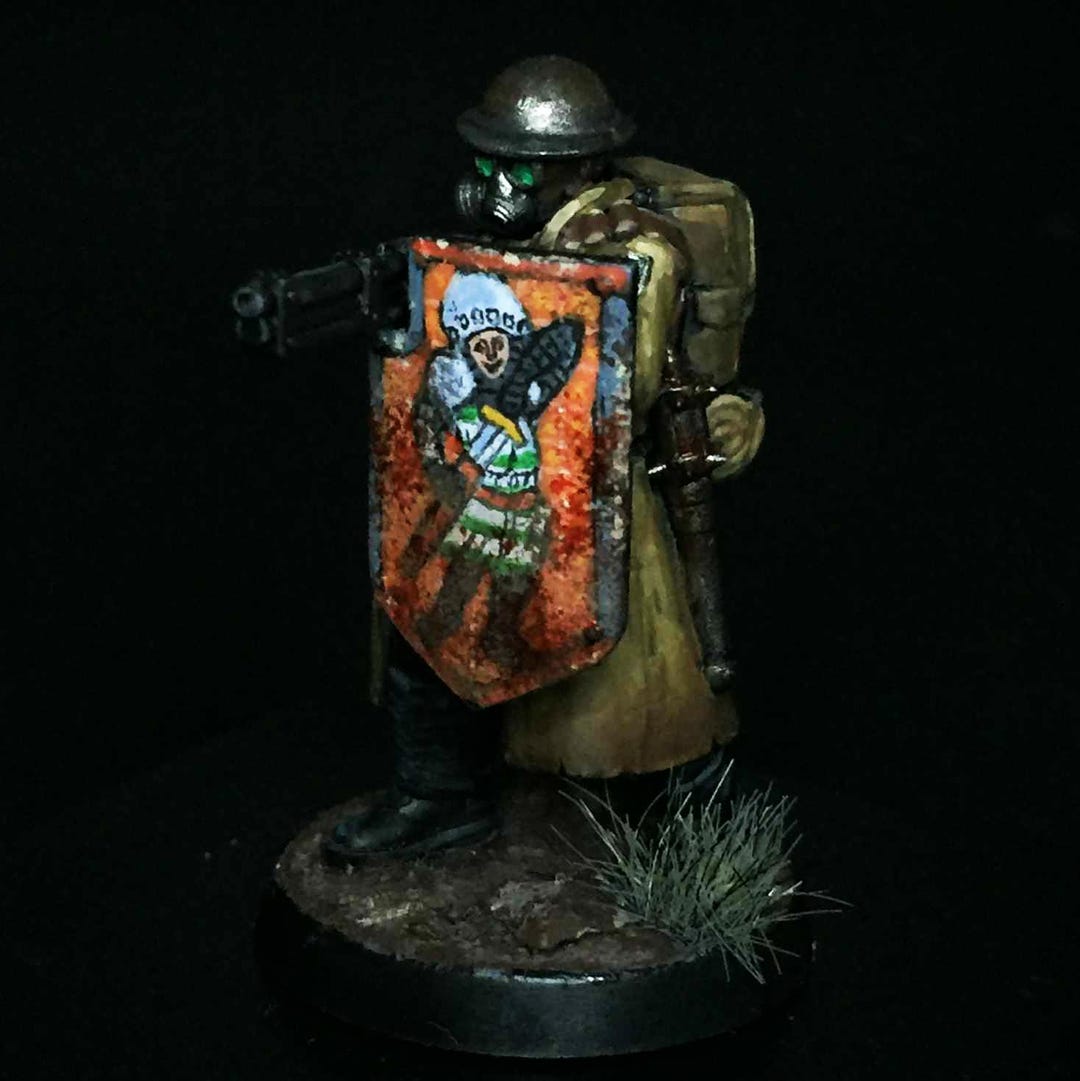 Yeoman Shotgun Trench Crusade With Shield Art of Crusader Age Style ...