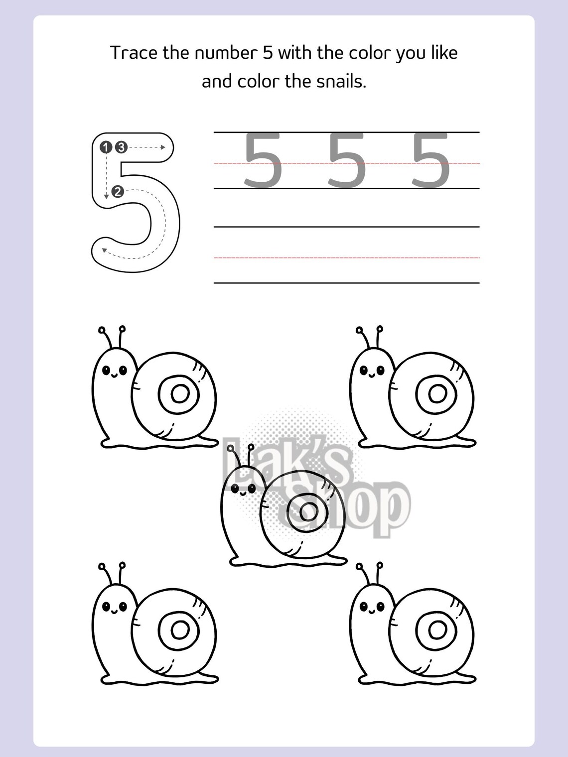 Animal Number Tracing and Coloring - Etsy