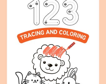 1-100 Number Tracing and Coloring Zoo Animal Theme • 20 PDF Printable ...