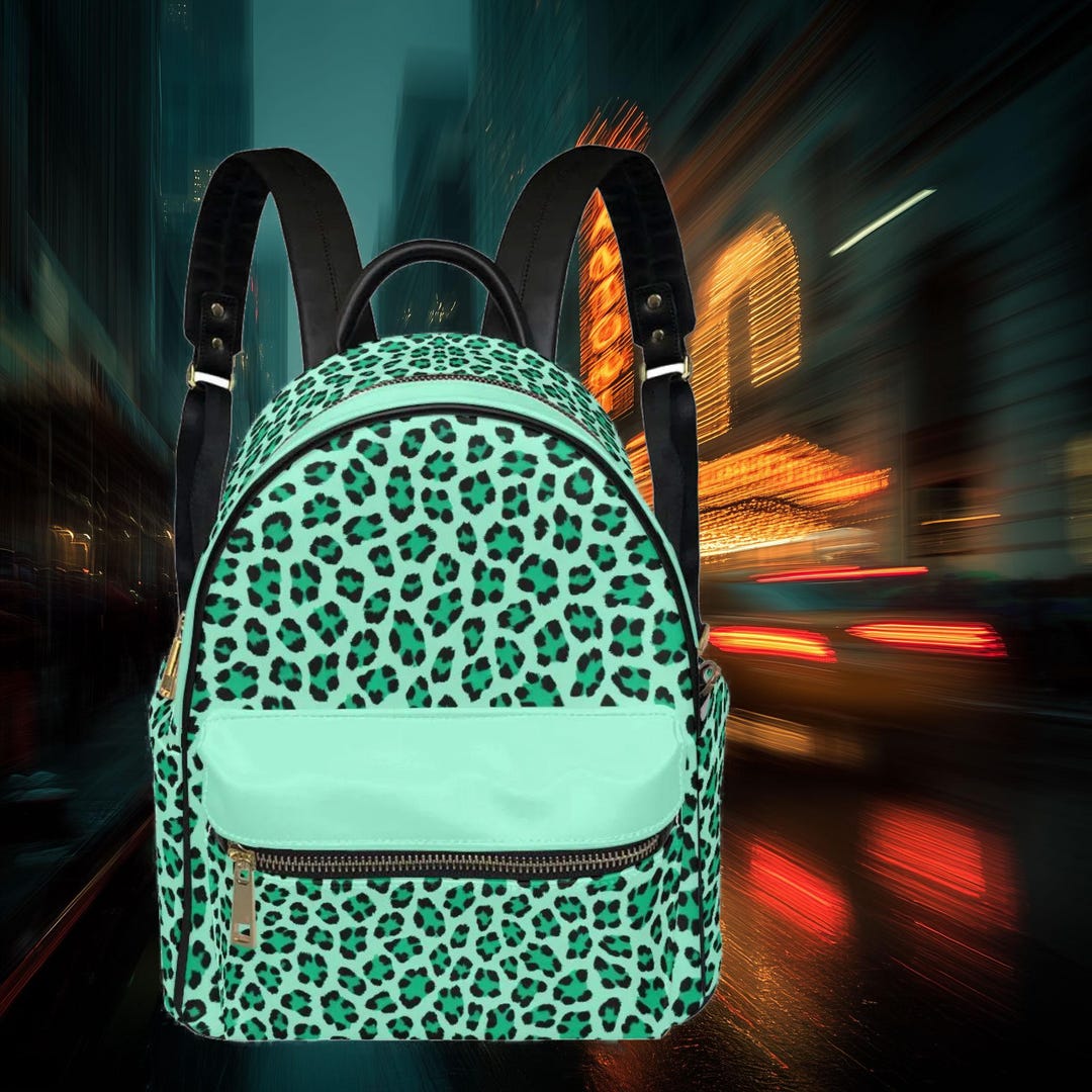 Leopard Print Small Backpack: Streetwear Fashion Accessory - Etsy