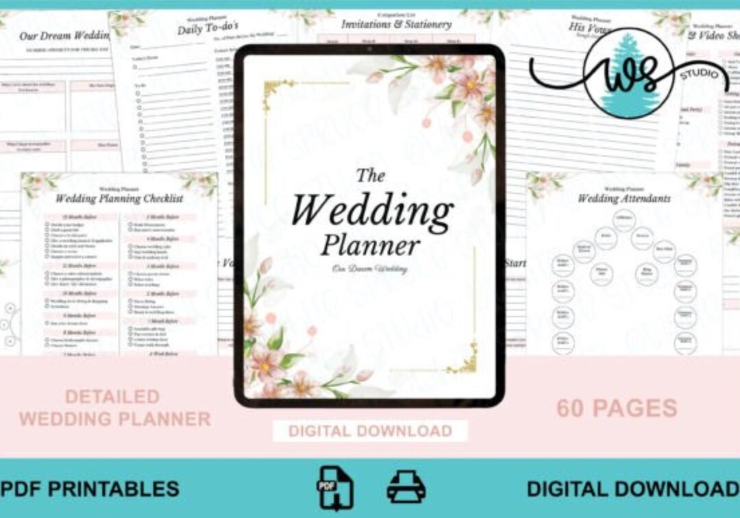 Custom Wedding Planner | Printable Wedding Organizer, Editable PDF ...