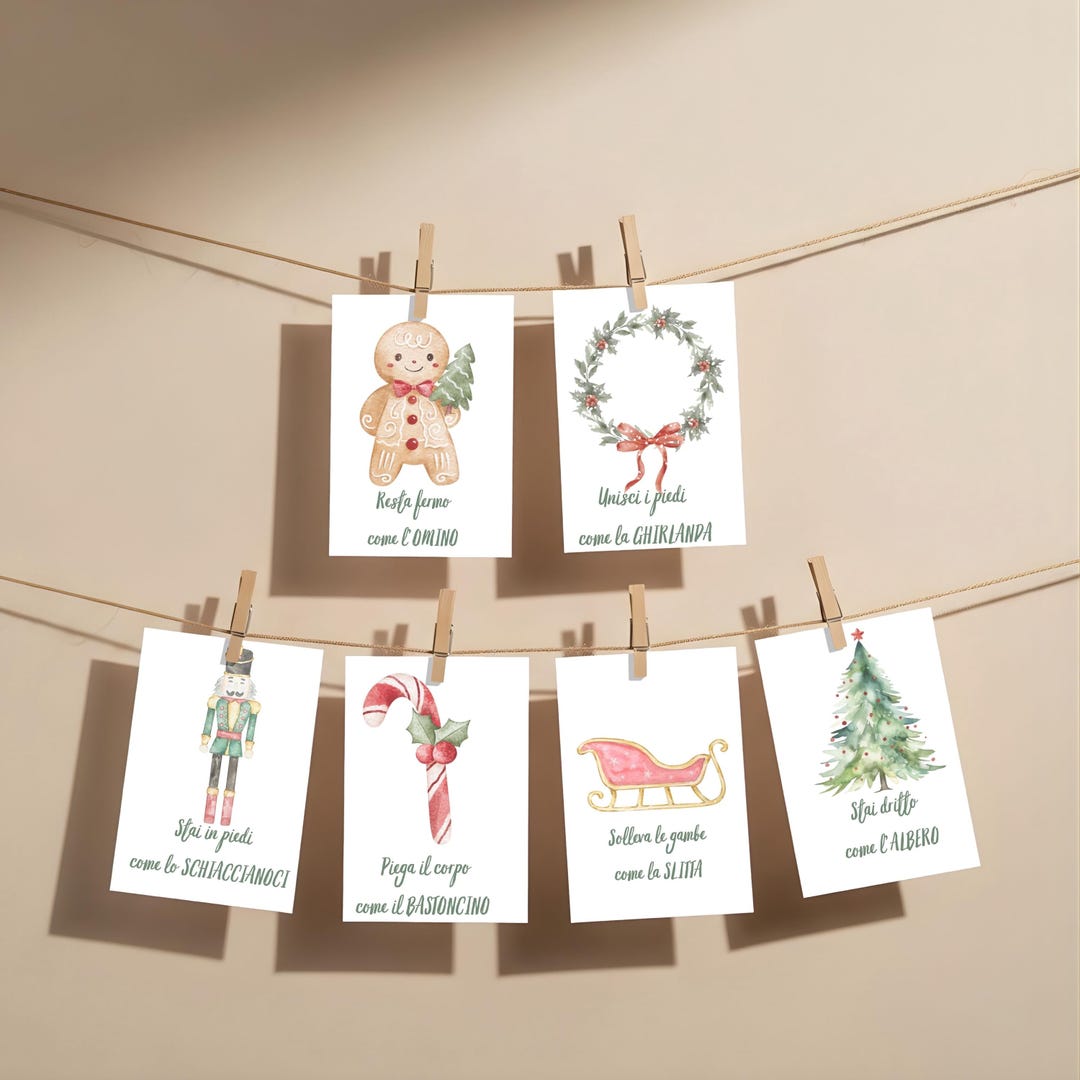 Christmas Yoga Cards for Kids – Printable PDF | Christmas Yoga Poses ...