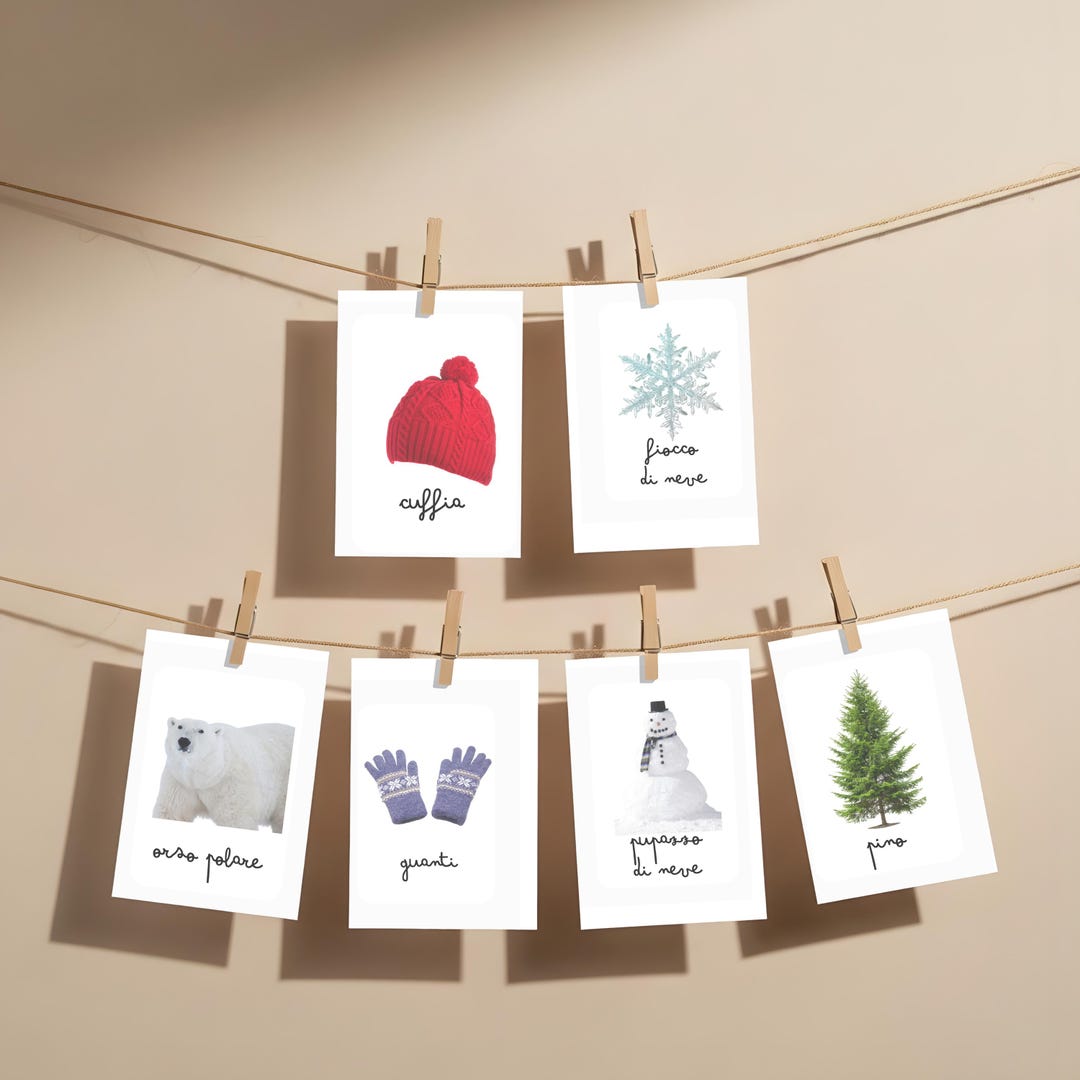 20 Winter Flash Cards for Kids | Digital Flashcards | Winter Vocabulary ...