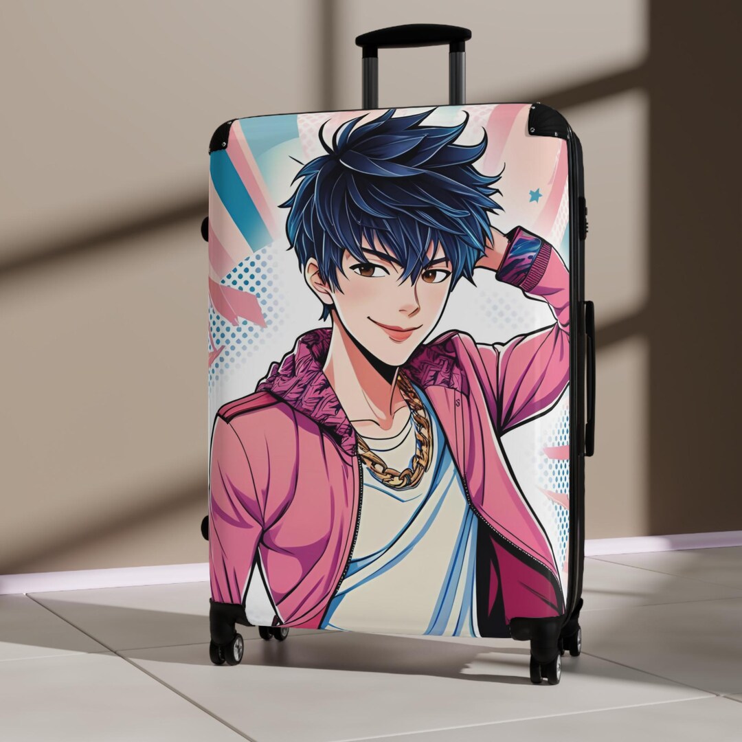 Anime Suitcase Kawaii Travel Luggage With Stylish Manga Girl Design ...