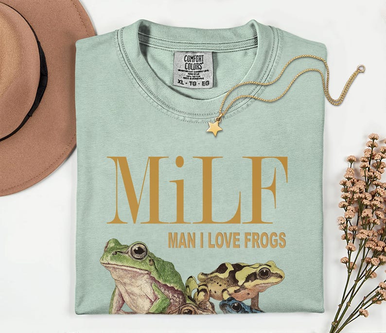 Man I Love Frogs T-shirt: Vintage Gen Z Meme, Sarcastic Frog Lover Tee ...