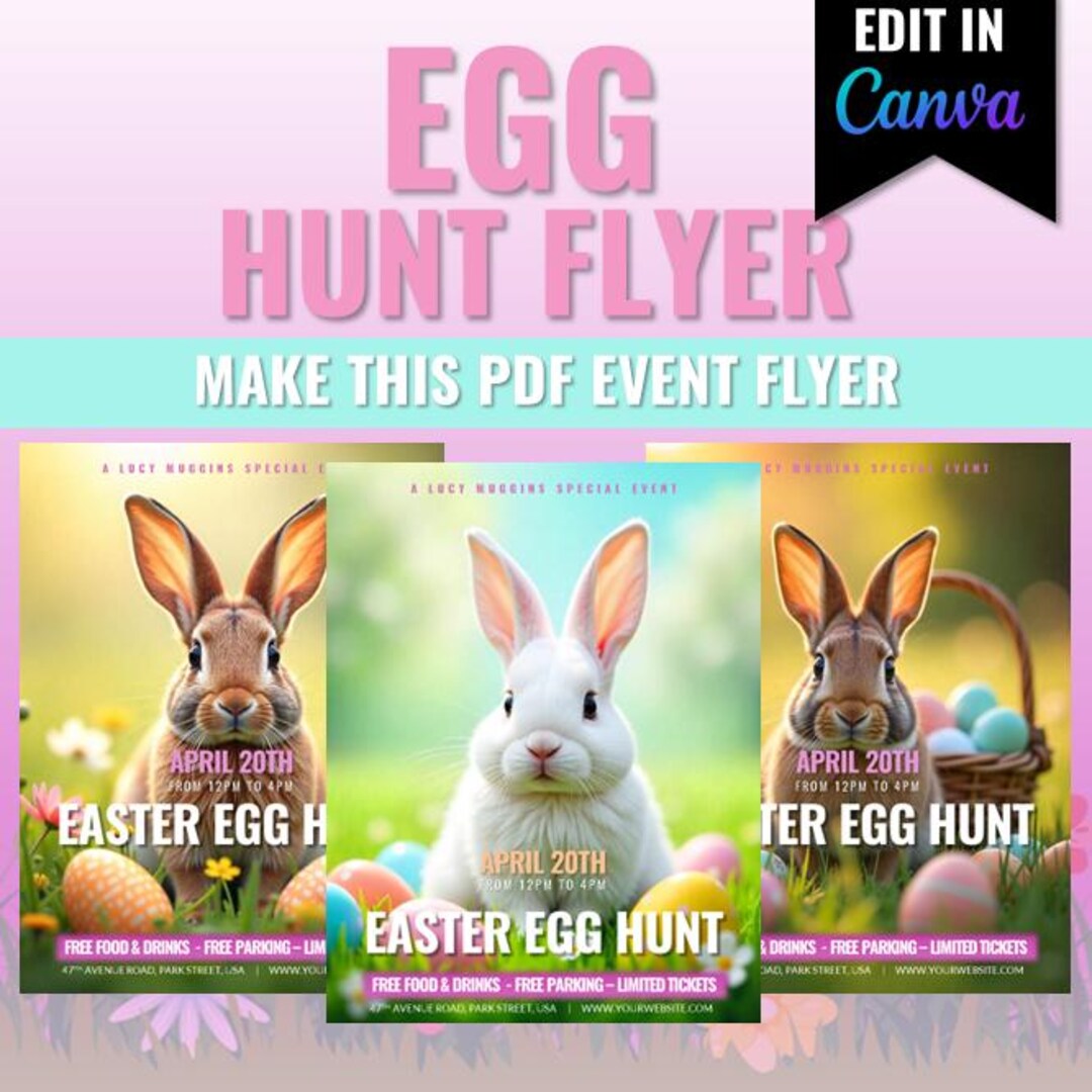Easter Hunt Flyer, Eater Flyer, - Etsy