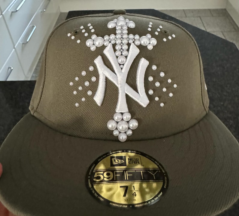 New York Yankees 59FIFTY New Era Fitted Cap Pearl Cross - Etsy